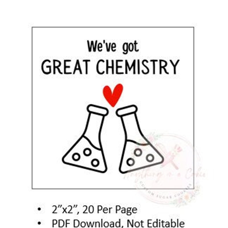 Chemistry Valentines Card - Etsy