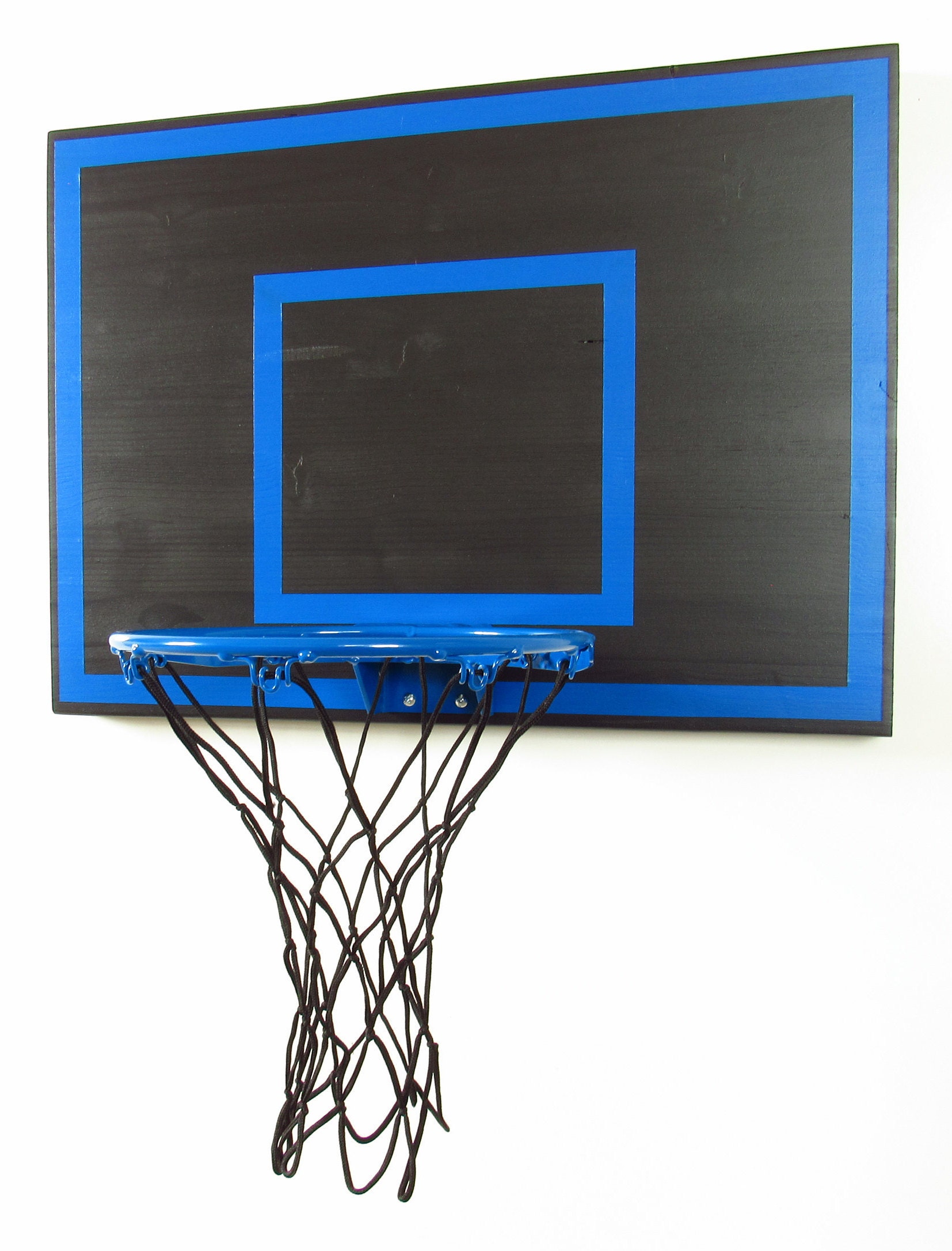 Black and Brilliant Blue Indoor Wood Basketball Hoop | Etsy