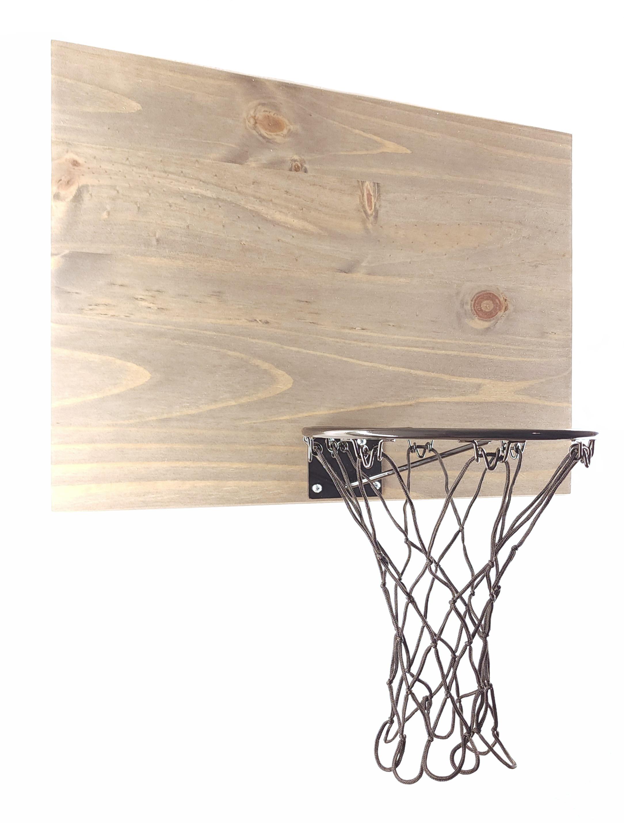 Rustic Wood Basketball Hoop: Weathered Gray Backboard, Black Rim - Etsy
