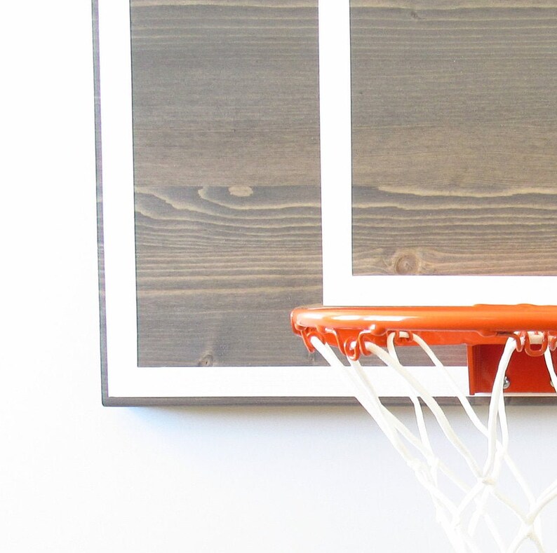 Indoor Basketball Goal. Weathered Gray Wood Basketball Hoop. | Etsy