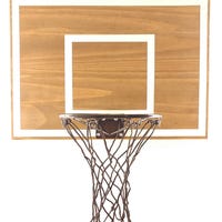 Black Alligator Leather Mini Basketball Hoop: Gold Chain Net & Rim - Etsy