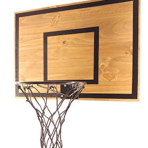 Rustic Wall Mounted Basketball Hoop Brown and Black Indoor Goal - Etsy