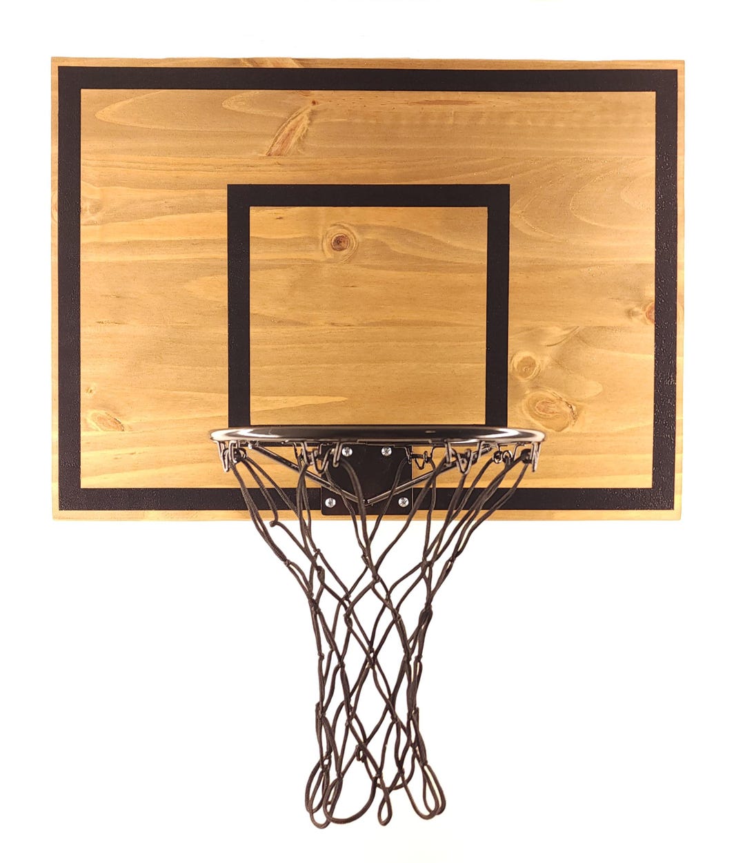Rustic Wall Mounted Basketball Hoop Brown and Black Indoor Goal - Etsy