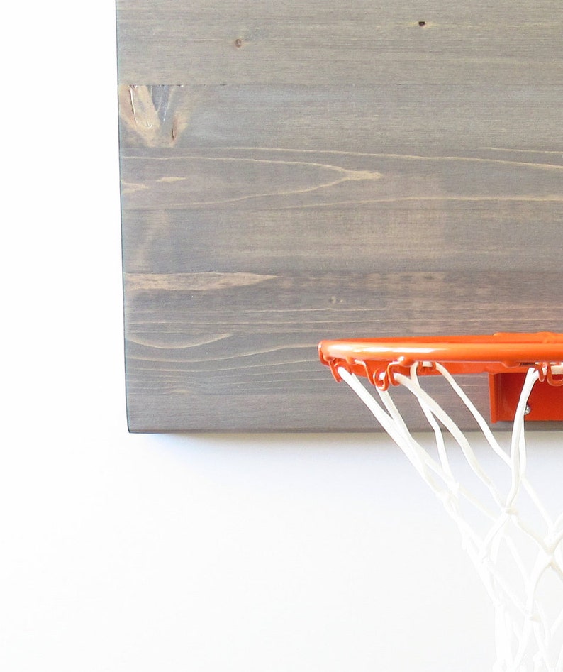Weathered Gray Indoor Basketball Hoop. Wood Wall Mounted | Etsy