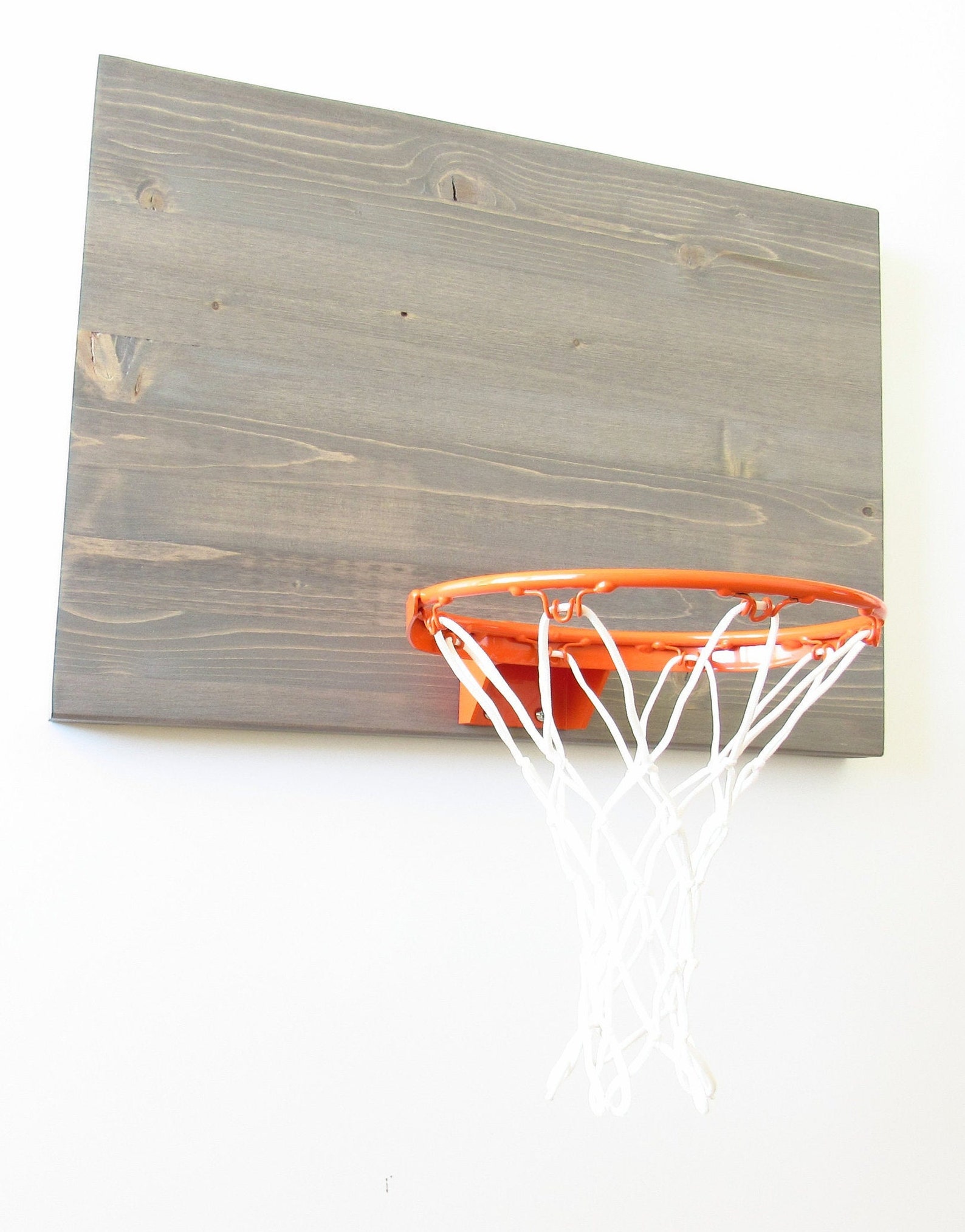 Weathered Gray Indoor Basketball Hoop. Wood Wall Mounted - Etsy.de