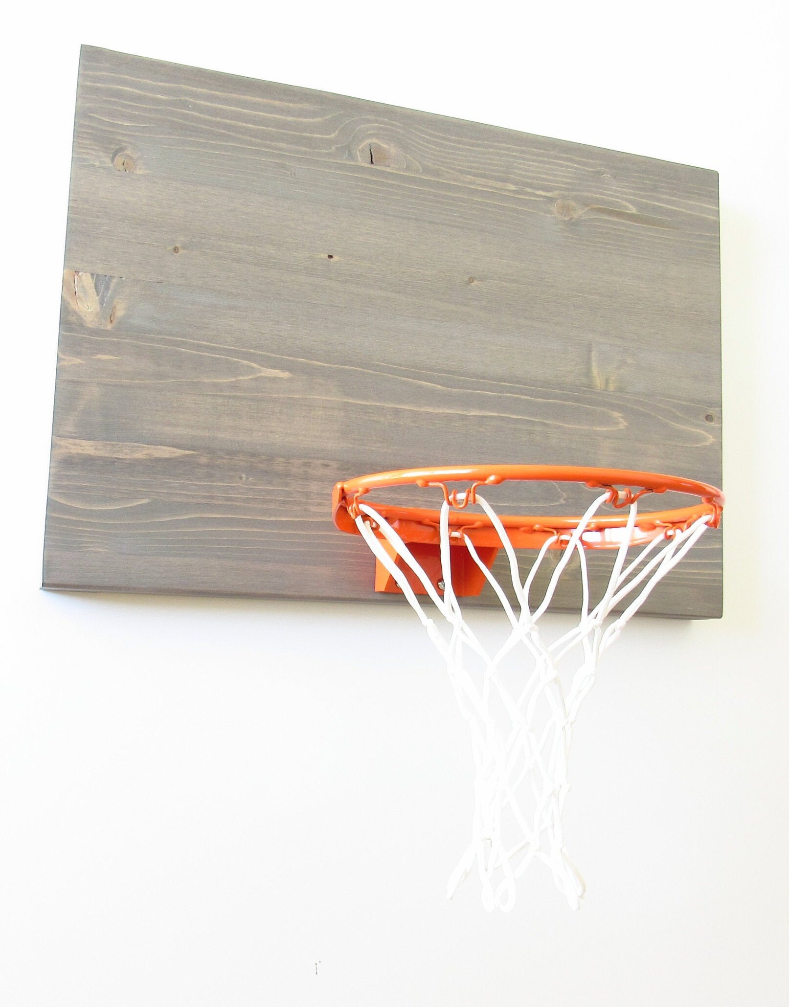 Weathered Gray Indoor Basketball Hoop. Wood Wall Mounted | Etsy