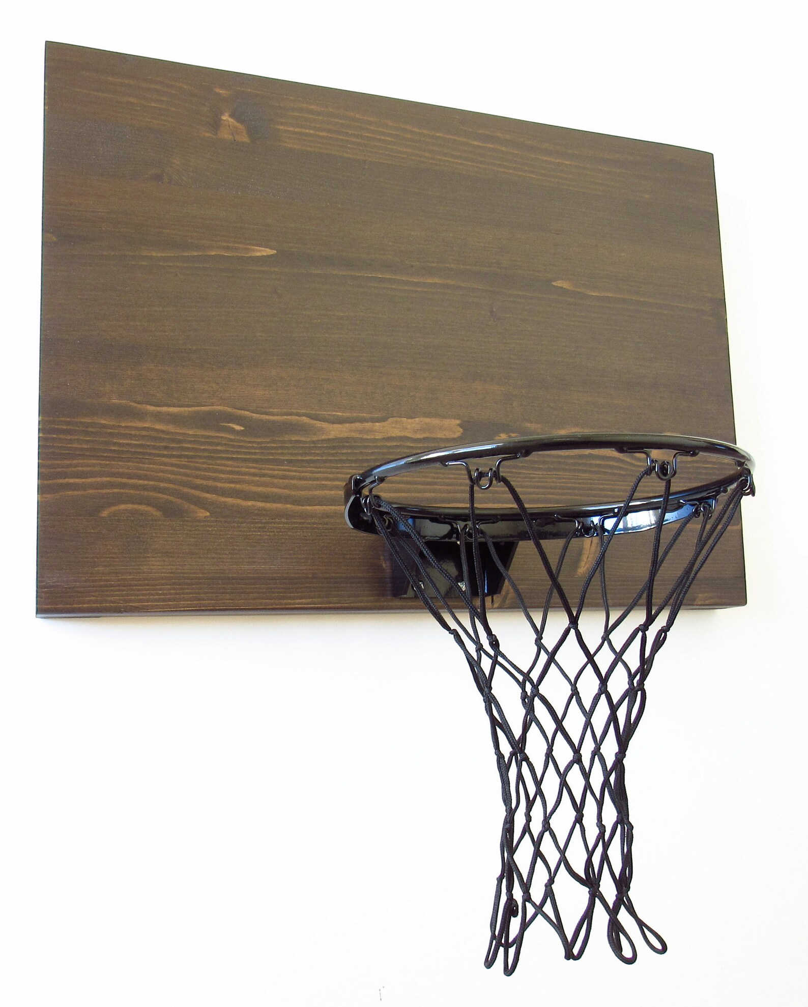 Espresso Wood Indoor Wall Basketball Goal Home Decor Mini Hoop | Etsy