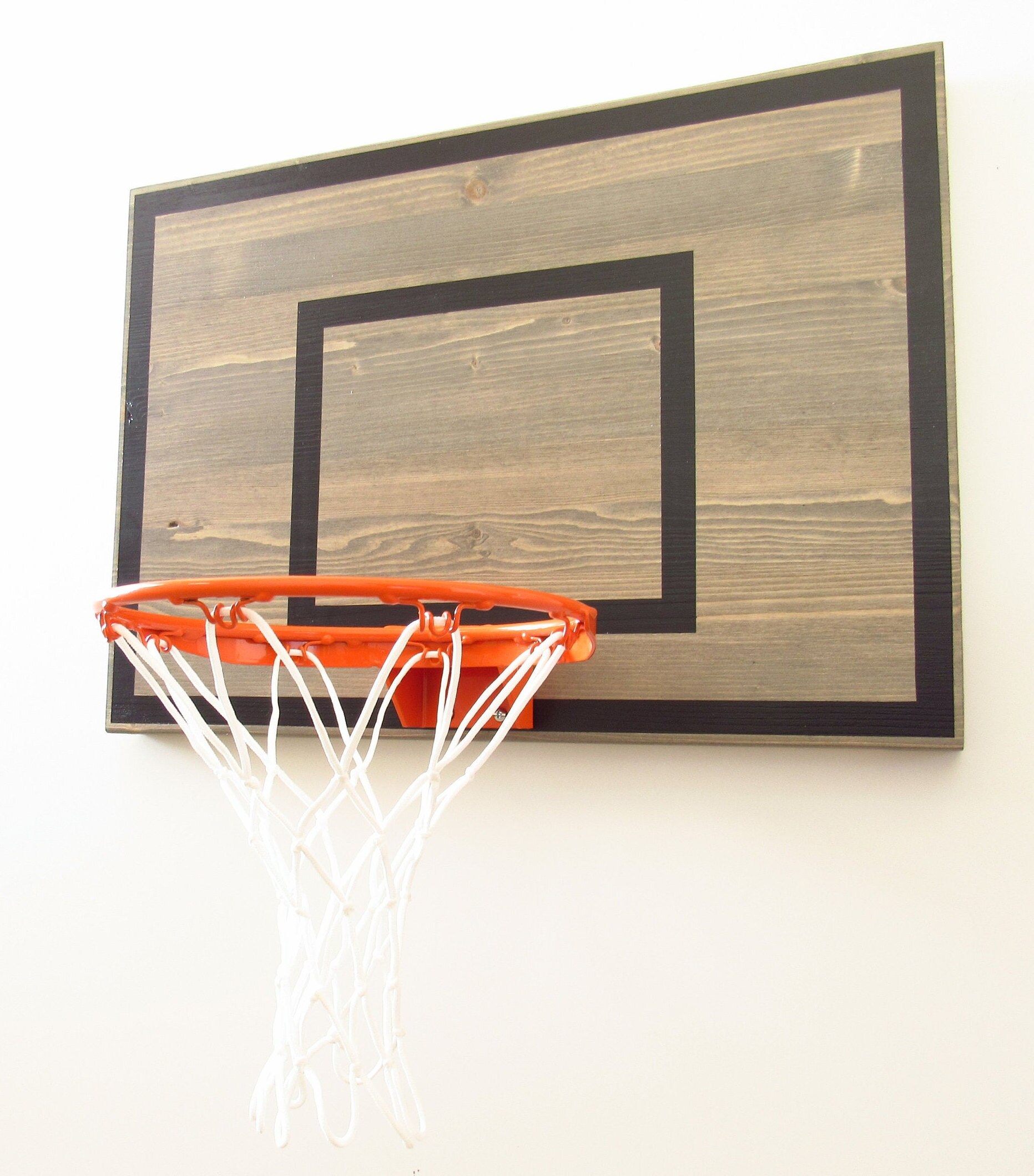 Home Basketball Hoop / Mini Hoop / Gray Wood Basketball Hoop / - Etsy ...