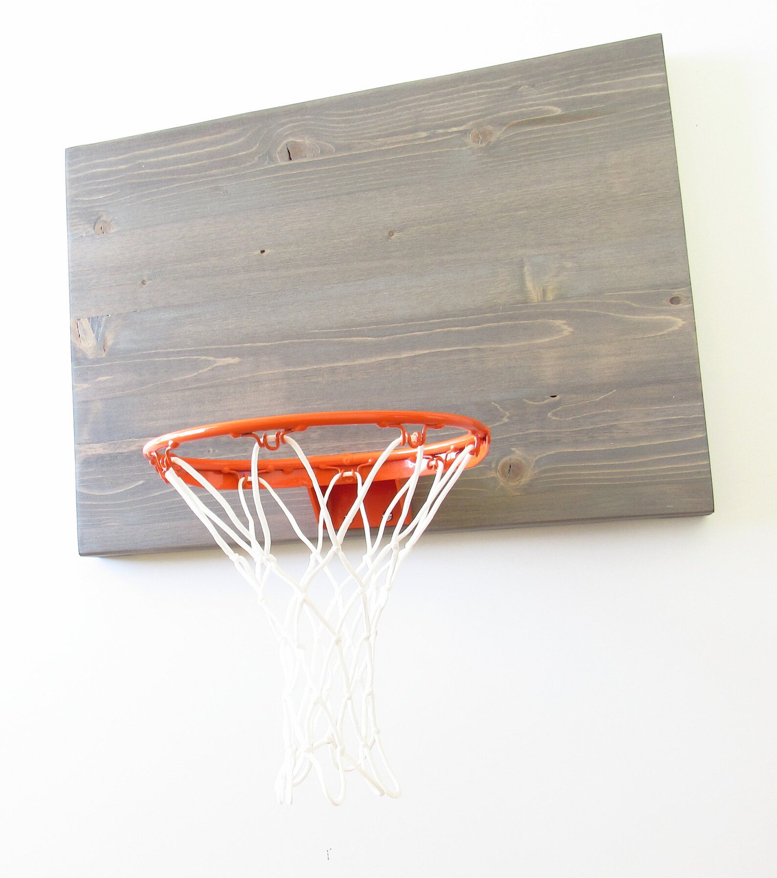 Weathered Gray Indoor Basketball Hoop. Wood Wall Mounted - Etsy.de