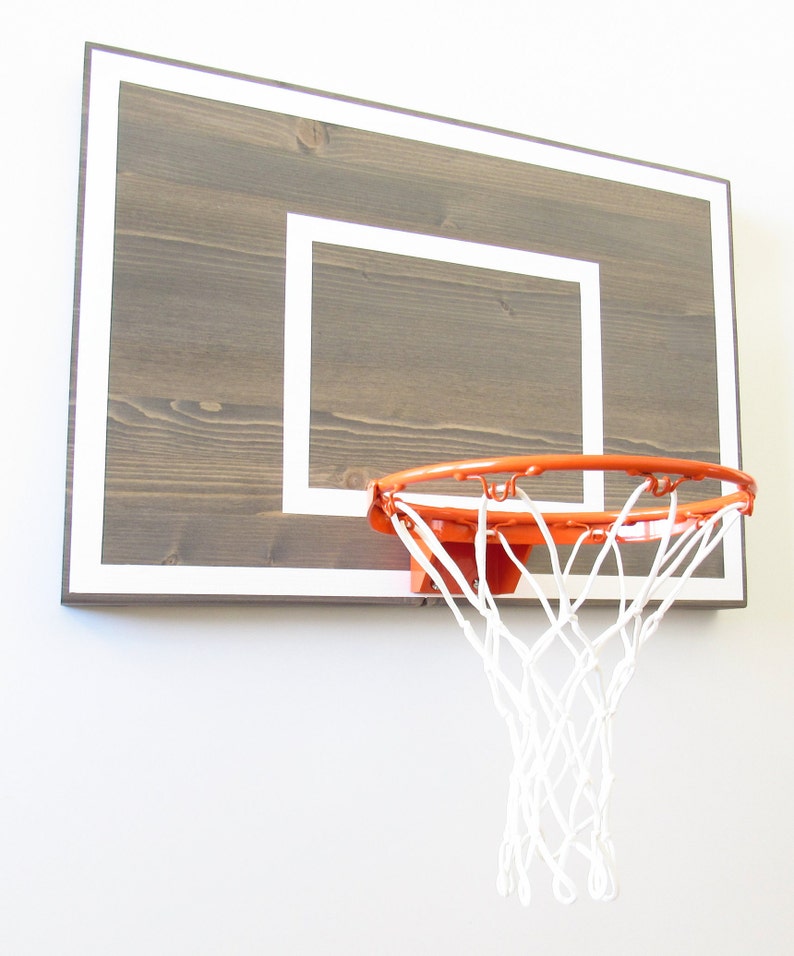 Indoor Basketball Goal. Weathered Gray Wood Basketball Hoop. - Etsy Canada