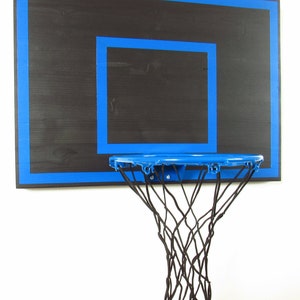 Black and Brilliant Blue Indoor Wood Basketball Hoop - Etsy