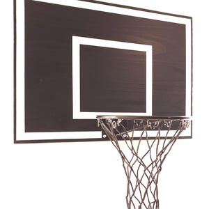 Black and White Basketball Hoop for Wall Handmade Indoor Mounted Wood ...