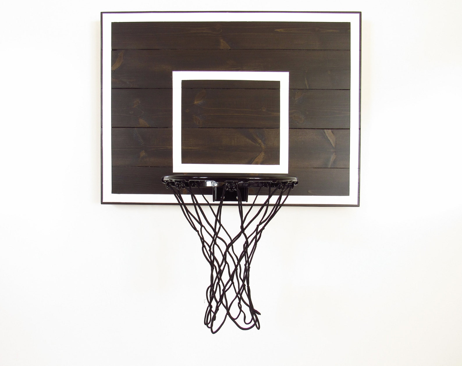 Black and White Basketball Hoop for Wall Handmade Indoor - Etsy