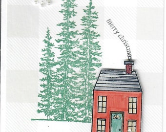 DIY Card Kit-primitive Santa Card Kit, Christmas Santa Card Kit, Father ...