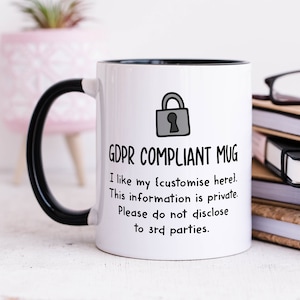 GDPR Mug | Data Protection Gift | Funny Marketing Mug | Colleague Gift ...