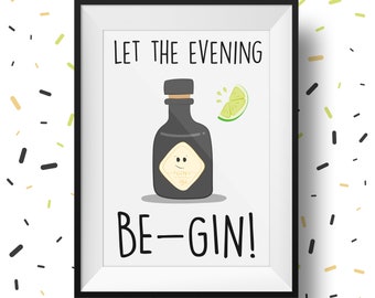 Gin pun | Etsy