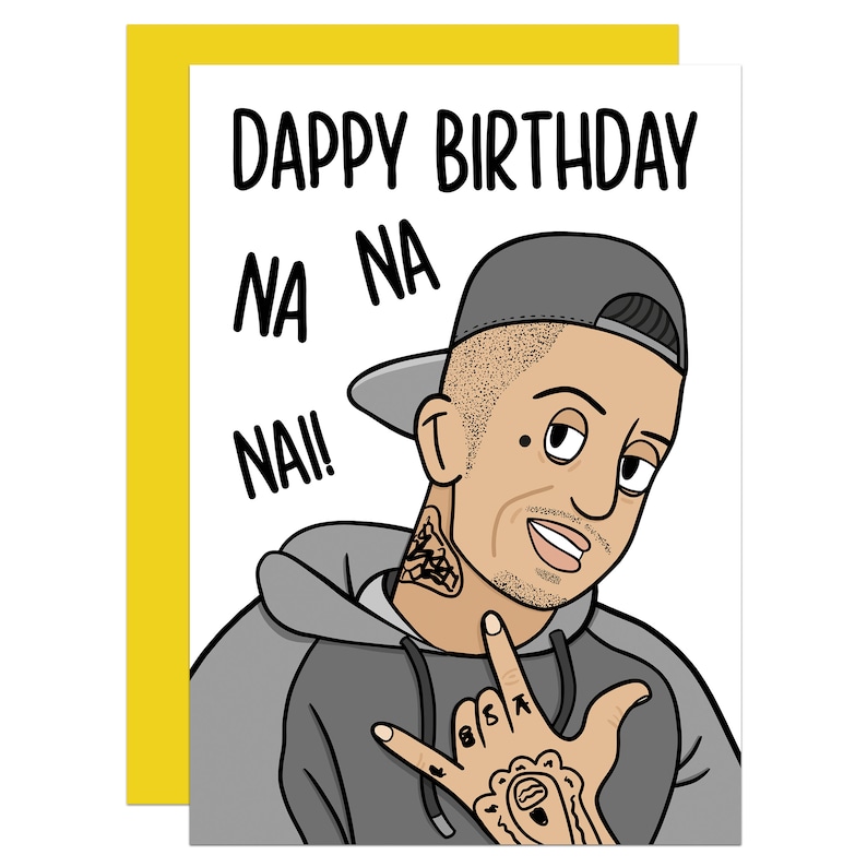 Dappy Birthday Card: Funny N-dubz Pop Culture Card - Etsy