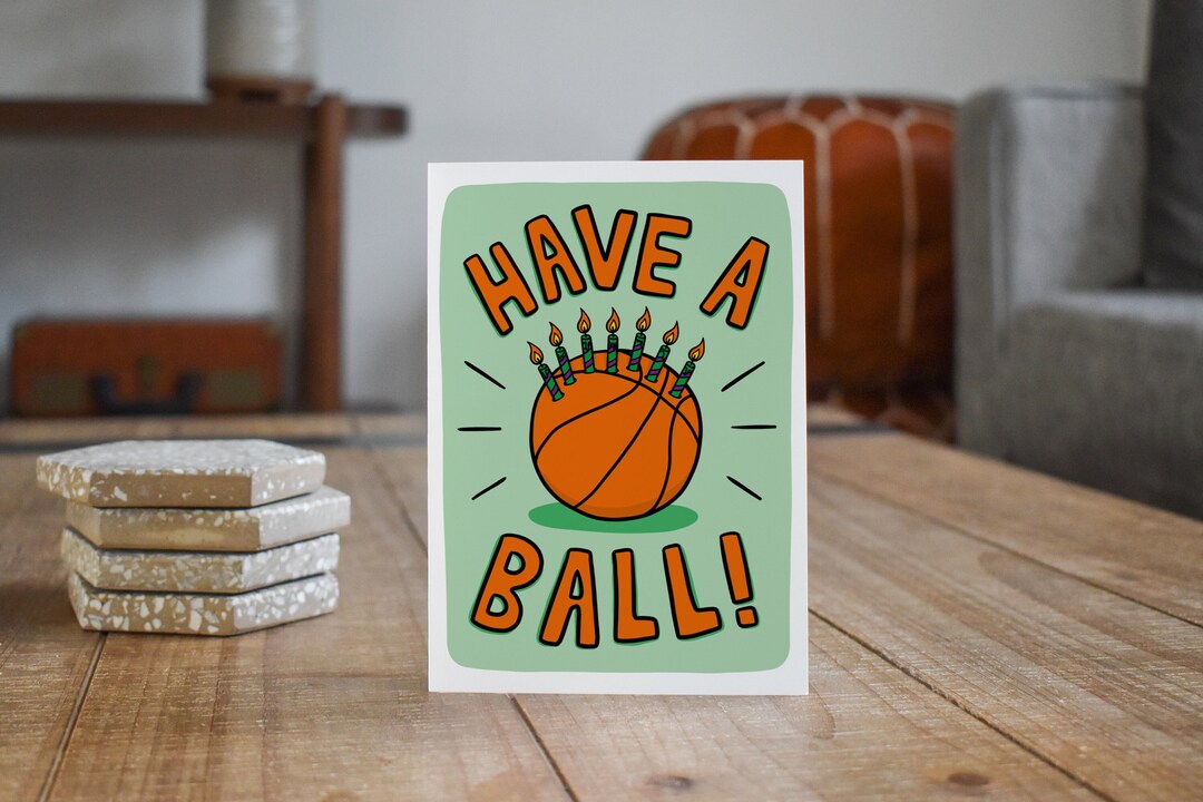 Funny Basketball Birthday Card NBA Card Card for Grandson Card for Son ...