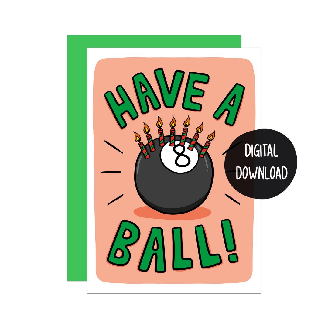 Funny Pool Birthday Card | Card for Him | Card for Male | Card for ...