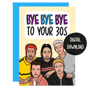 NSYNC 40th Birthday Card Funny 90s Card Nostalgic Card Millennial ...