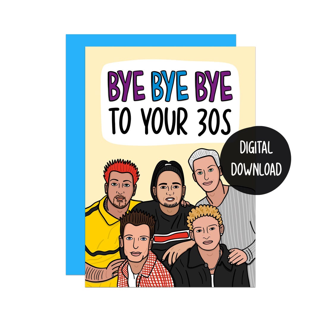 NSYNC 40th Birthday Card | Funny 90s Card | Nostalgic Card | Millennial ...