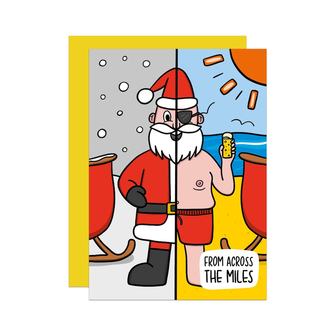 Across the Miles Christmas Card Australia Christmas Card Funny Card ...