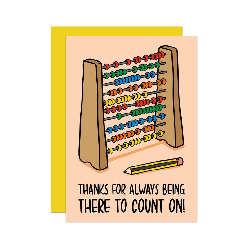 Math Teacher Thank You Card - Etsy