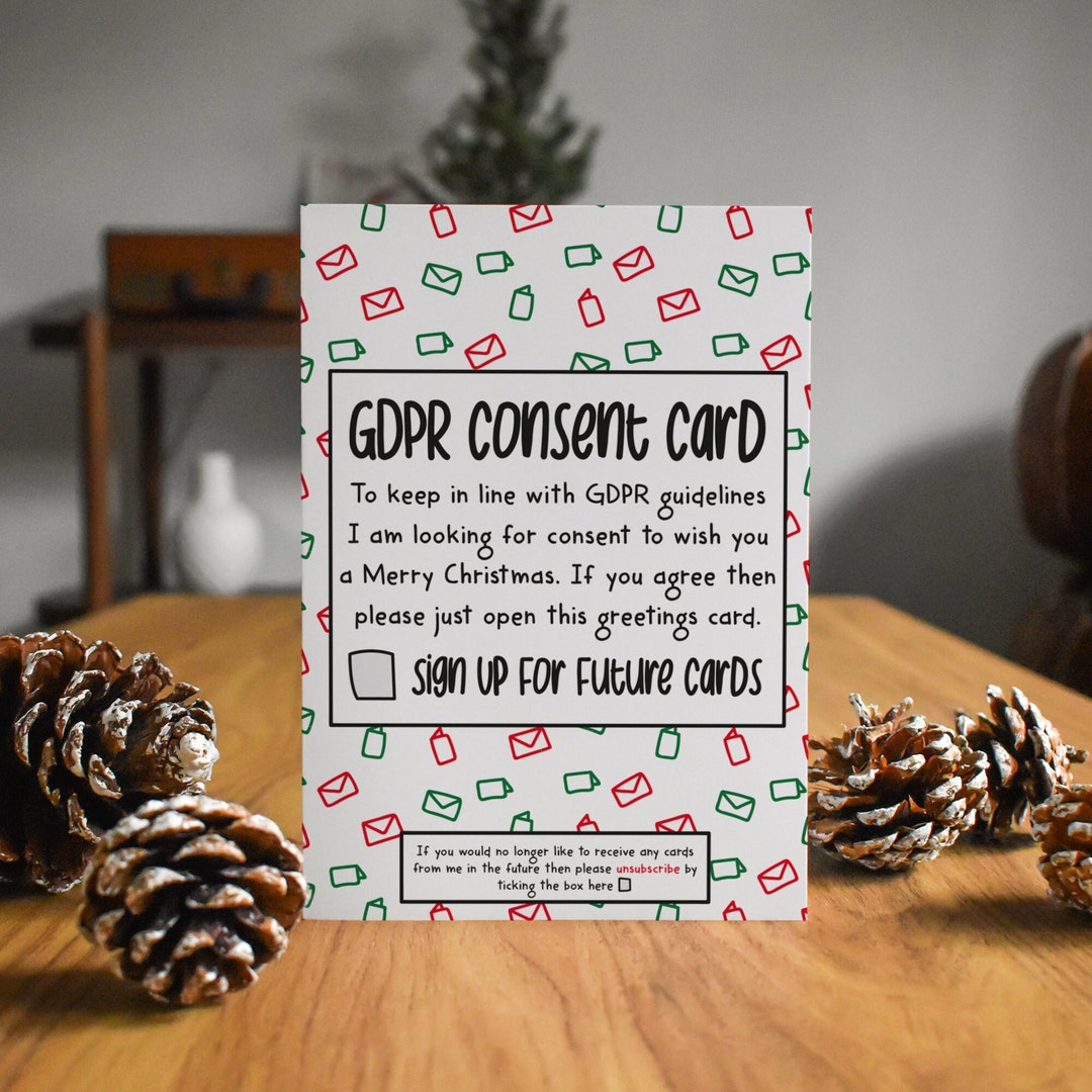 GDPR Consent Form Christmas A6 Card - Etsy