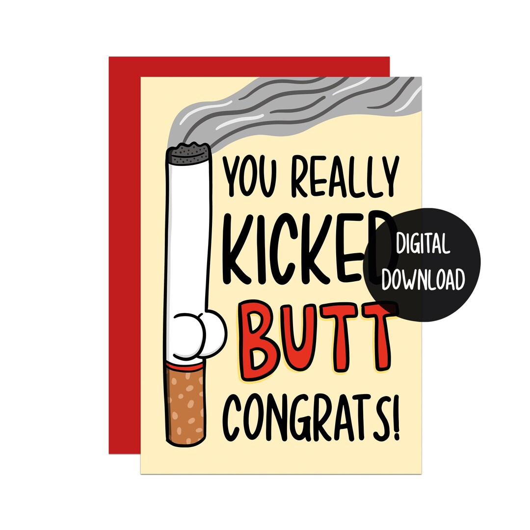 Quit Smoking Card | Congratulations Card | Funny Well Done Card | New ...