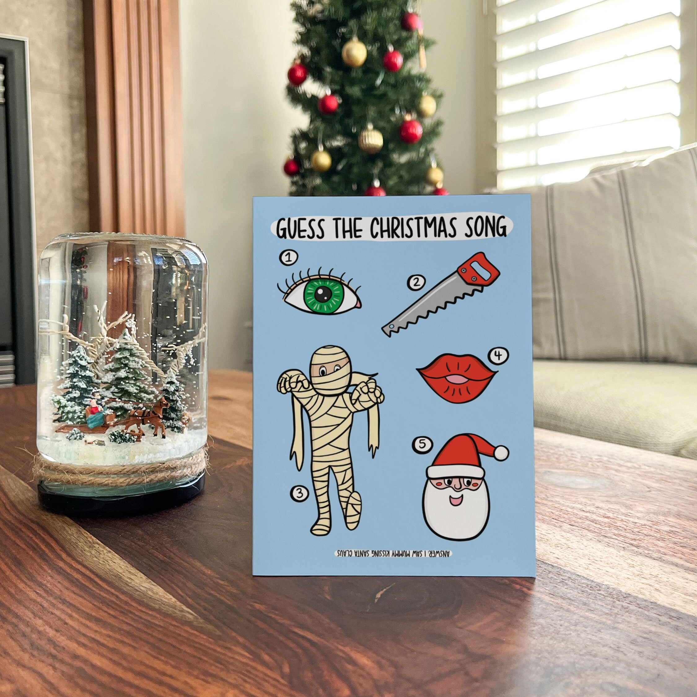 Christmas Song Card | Christmas Carol Card | Funny Christmas Card ...