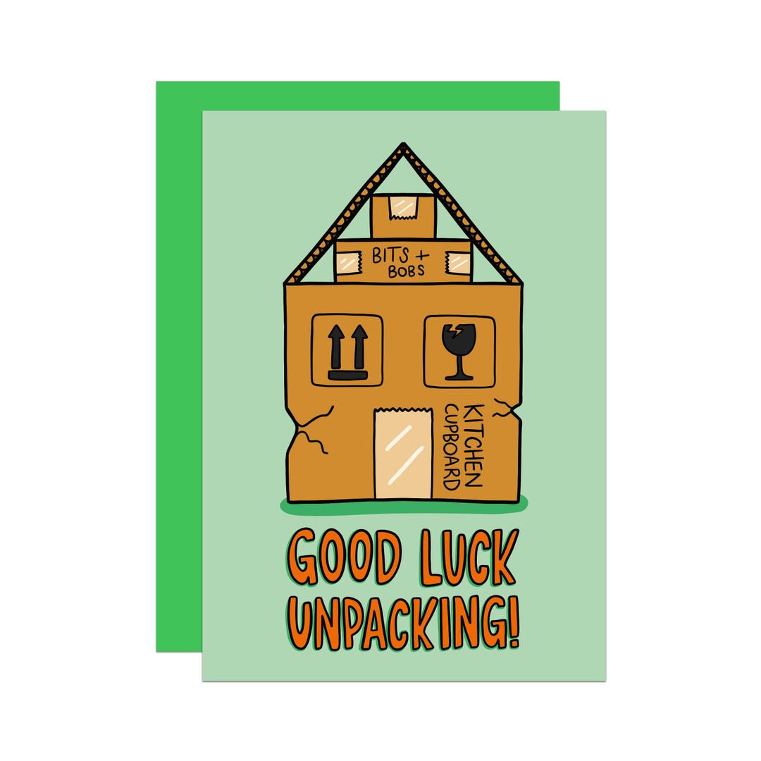 Funny Housewarming Card | Moving in Card | Unpacking Boxes Card ...