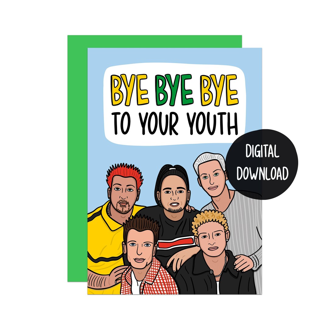 NSYNC Birthday Card | Funny 90s Card | Nostalgic Card | Millennial ...