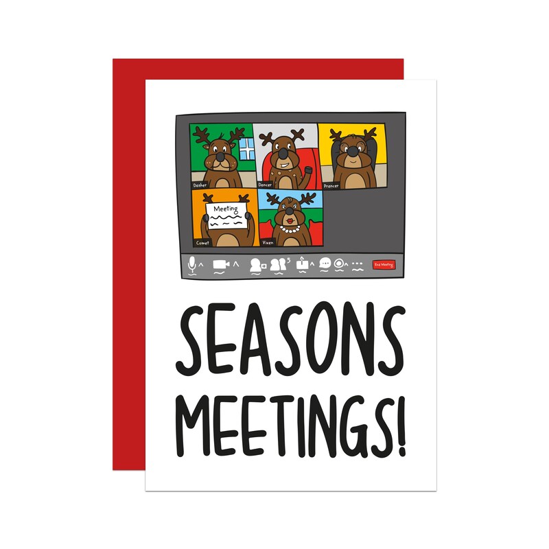 Zoom Holiday Card - Etsy