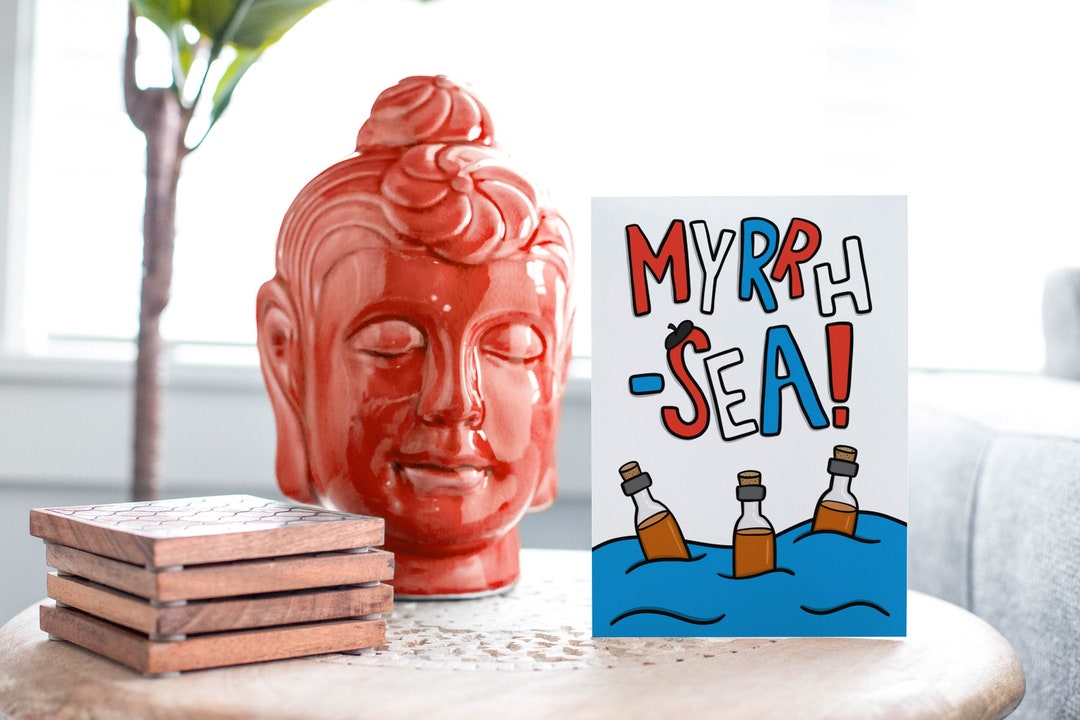 Merci Thank You Card | Funny Thanks Card | Myrrh Sea Pun Card | Card ...