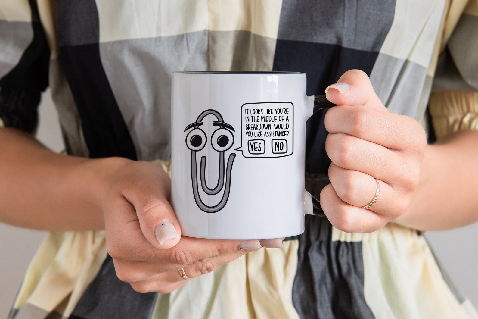 Funny Millennial Mug Clippy Paperclip Breakdown Mug Funny - Etsy UK