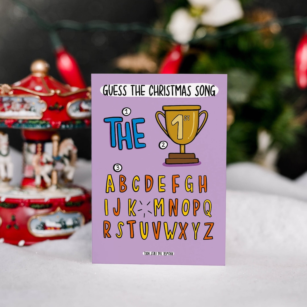 Christmas Carol Card | Christmas Song Card | Musical Christmas Card ...