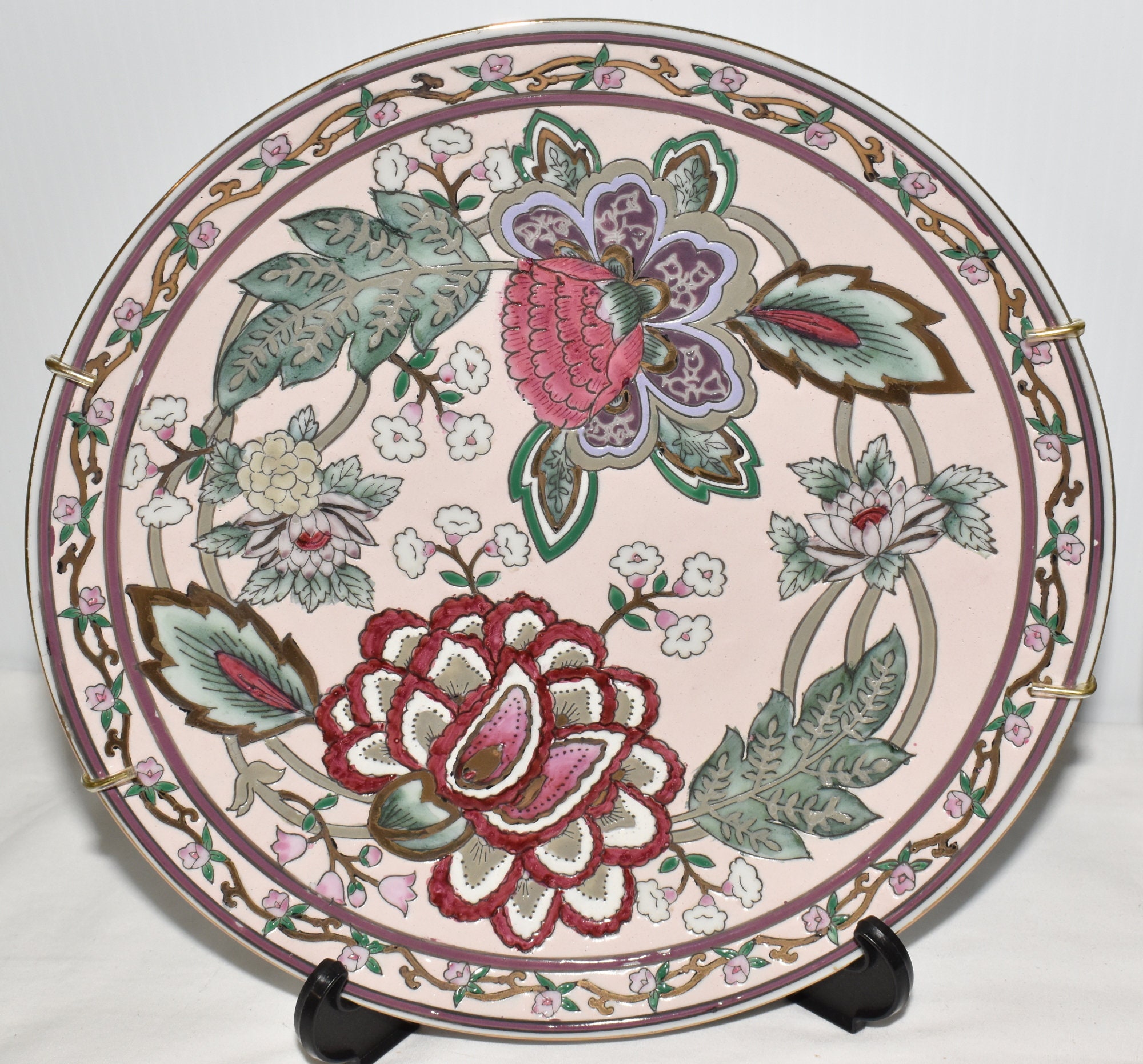 Pair Vintage Classic Traditions Hand Crafted Hand Painted Porcelain ...