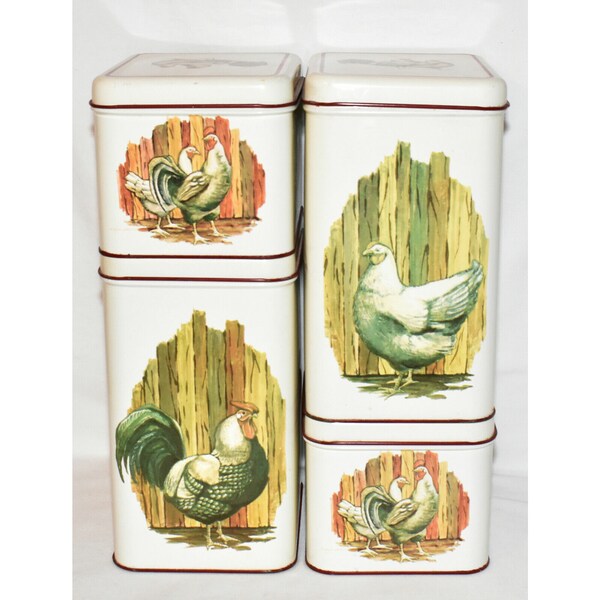 Tin Canister Set - Etsy