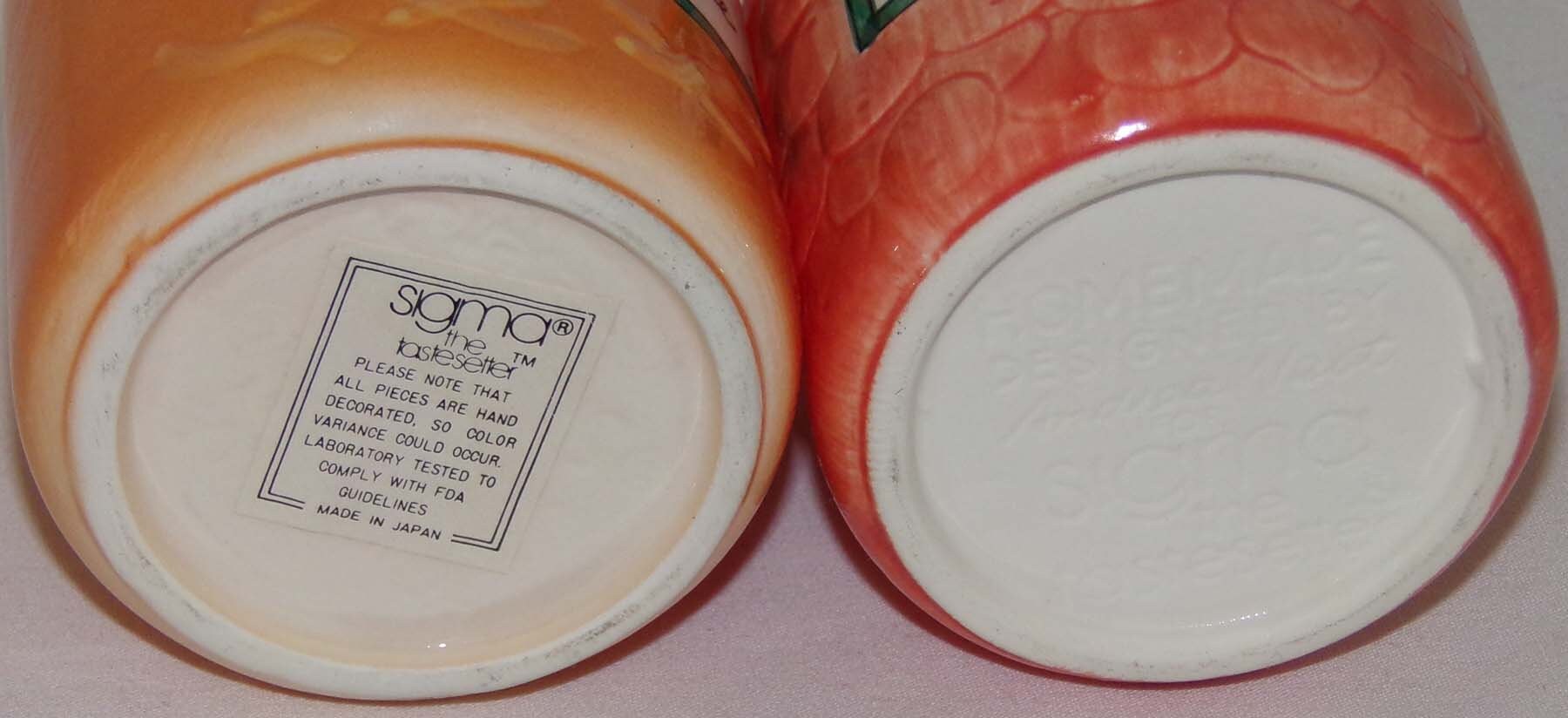 Vintage Ceramic Jam Marmalade Jars Lidded Canisters Hand Painted Jam ...