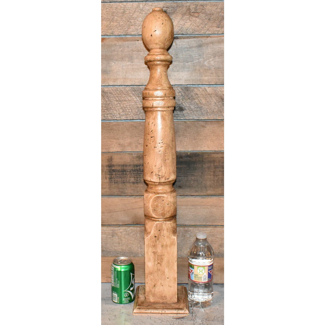 Vintage Turned Wood Finial 31 Decorative Finial Column Post Painted ...