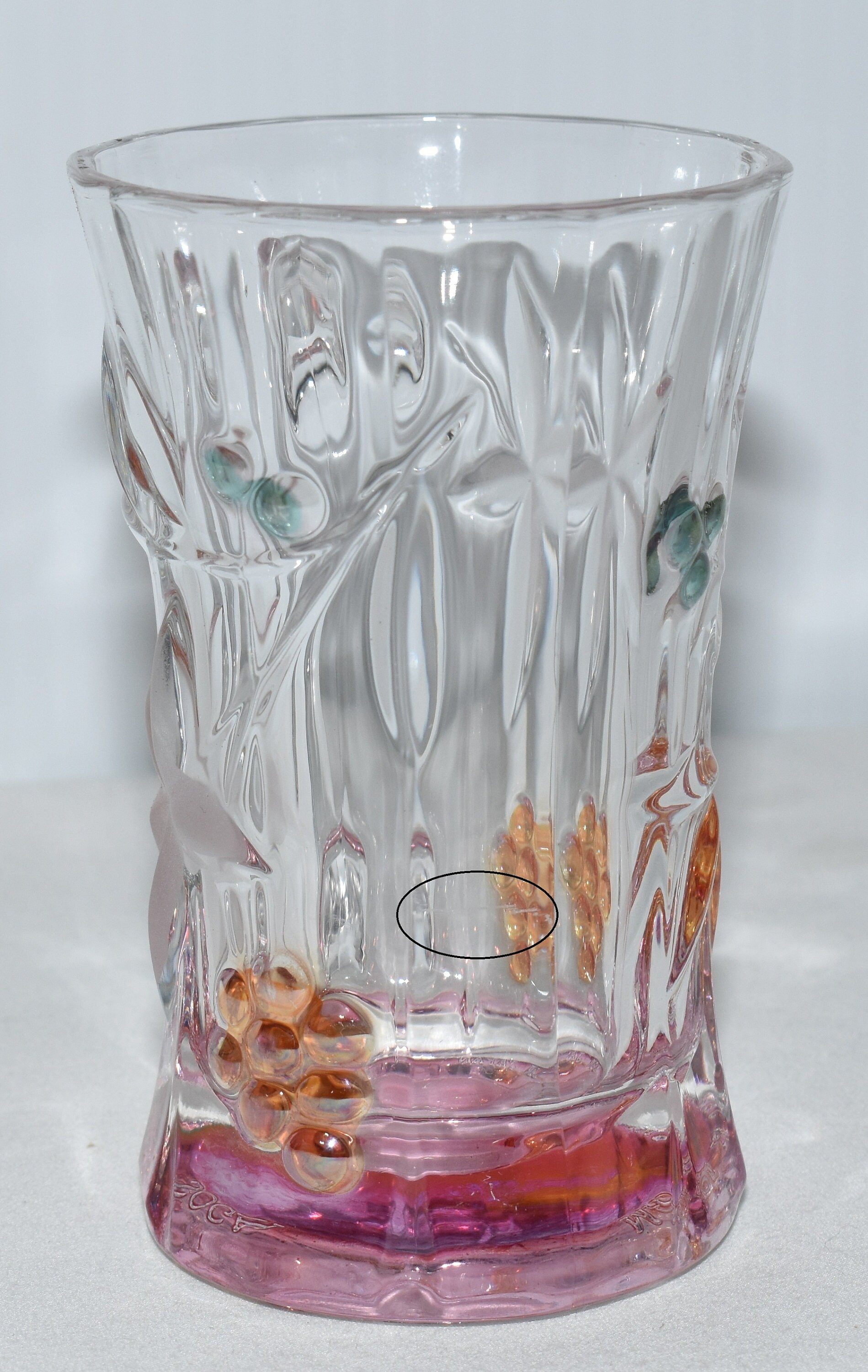 Set of 4 Vintage Soga Japan Glass Coffee Mugs Embossed Colored Glass ...