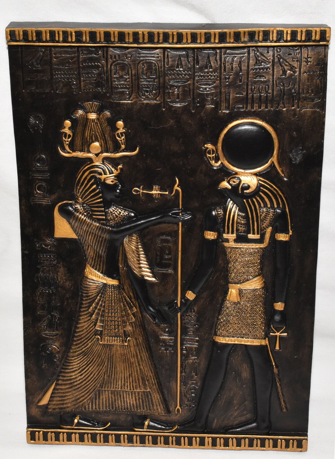 Vintage Veronese Egyptian God Wall Plaque C.2000 Ra Sun God Carved ...