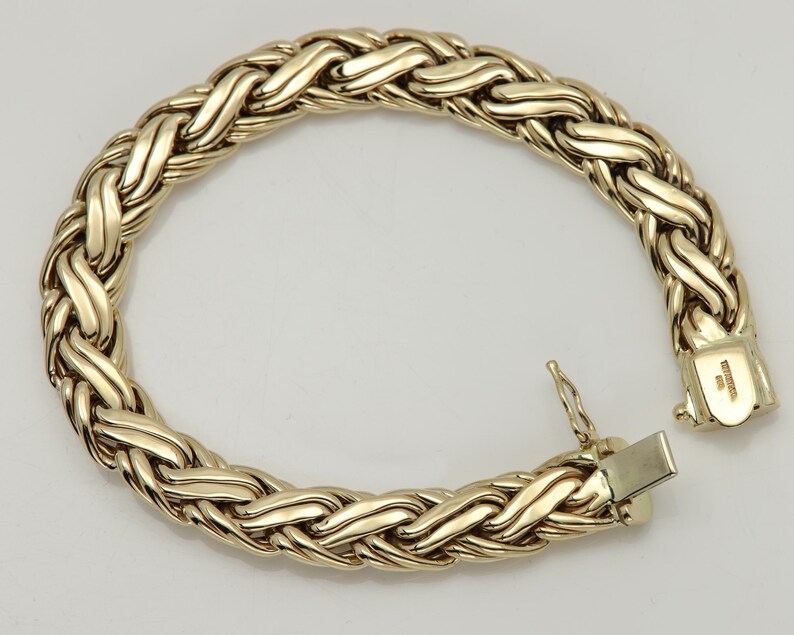 Vintage Tiffany & Co. 14k Yellow Gold Woven Bracelet - Etsy