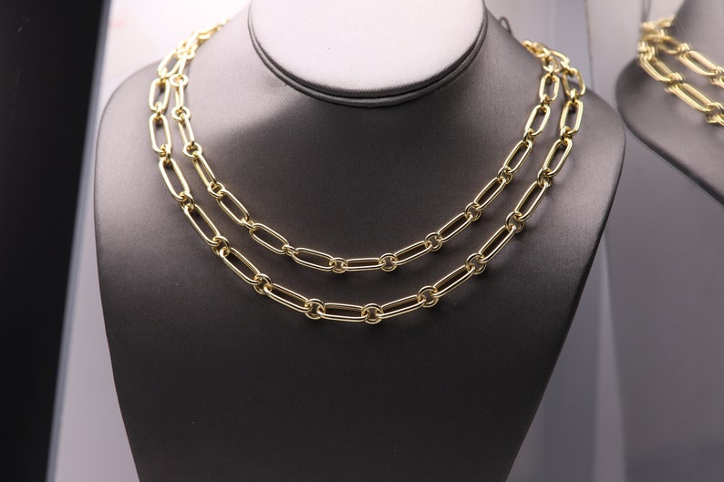 Classic Italian Link Chain 14k Real Gold Link Style Chain - Etsy
