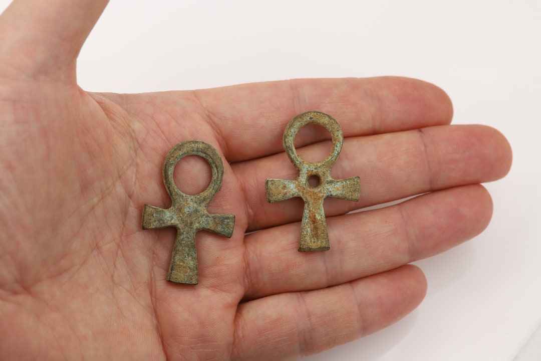 Antique Egyptian Ankh Key Symbol of Life Pendant 14K Rich Patina - Etsy
