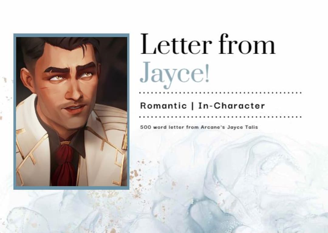 Letter From Jayce Talis - Arcane ( 500 Words) - Etsy