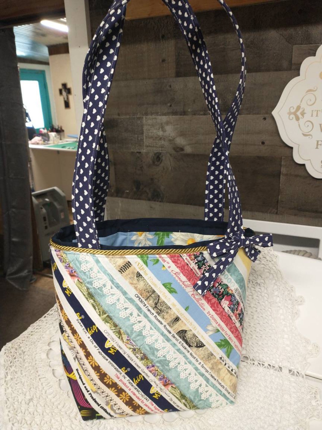 Handmade Tote, Purse, Salvage, Red, Blue, Green, Pink, Valentine's ...