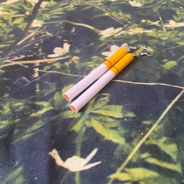 Cigarette Earrings - Etsy Australia