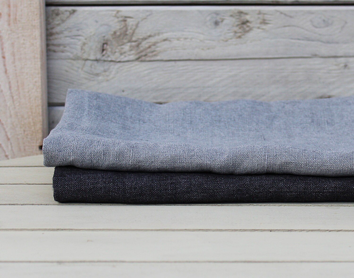 Linen Bath / Hand / Face Towels. Set of 2. Ash Grey/charcoal. - Etsy