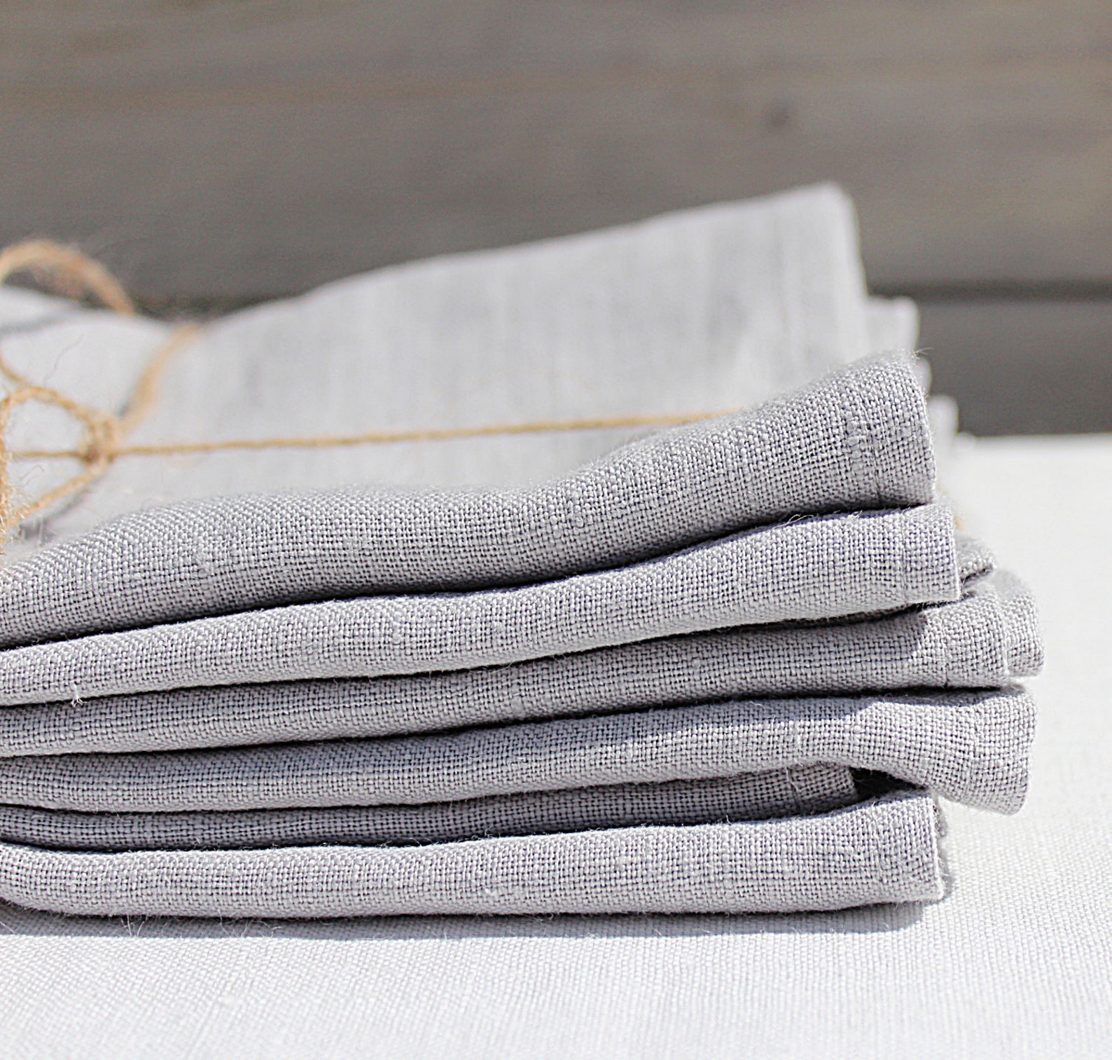 Pure Soft Washed Linen Napkins / Set of 12 / Silver Grey - Etsy